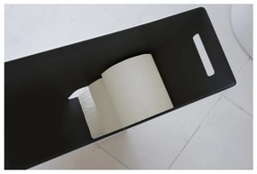 Yamazaki, Stojan/zásobník na toaletní papír Tower 3456 Toilet Paper Stocker S | černý
