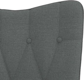 Houpací křeslo tmavě šedé textil 327612