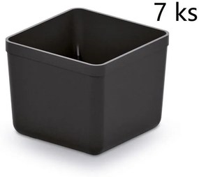 Prosperplast Set 7 plastových boxů na nářadí Unite box 5,5x5,5x16,5 cm černý