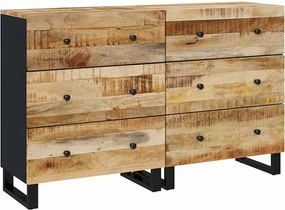 Příborníky 2 ks 60 x 33 x 75 cm hrubé mangovníkové dřevo 3143635