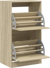 Botník se 2 výklopnými zásuvkami dub sonoma 60 x 42 x 108 cm 3214387