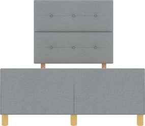 Rám postele s čelo Světle šedá 120 x 190 cm textil 3344711