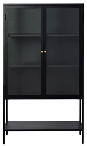 Černá kovová vitrína 88x132 cm Carmel – Unique Furniture