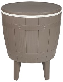 Chladící barový stolek ⌀ 48 cm šedý SILG Beliani