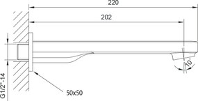 Sapho Jumper JM049 nástěnná výtoková hubice chrom