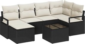 Set pohovek 7 ks Černá polyratan 3346457