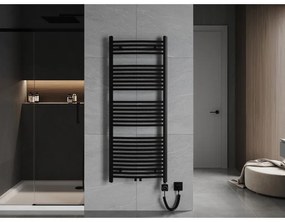 Mexen Ares, elektrické topné těleso 1500x600 mm + topná tyč 900 W, černá, W102-1500-600-6900-70