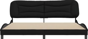 Rám postele bez matrace Hvar černý 200 x 200 cm textil 3207795