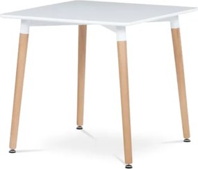 Jídelní stůl Autronic 80x74 cm bílý MDF mat DT-303 WT