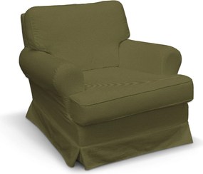 Potah na křeslo Barkaby barva zelená látka pletený vzor