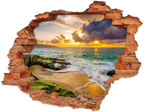 Wallmuralia Fotoobraz díra na stěnu Západ slunce moře 90x70 cm