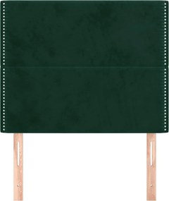 Čelo postele tmavě zelené 100x5x118/128 cm sametové 3116237