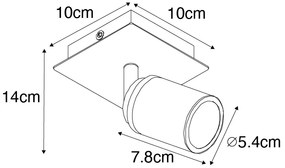 Moderní koupelnové bodové světlo bílé čtvercové IP44 - Ducha