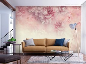 Fototapeta Květinová etuda - abstraktní rostlinný motiv růžových květů s pozadím