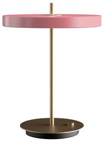 Růžová LED stmívatelná stolní lampa s kovovým stínidlem (výška 41,5 cm) Asteria Table – UMAGE