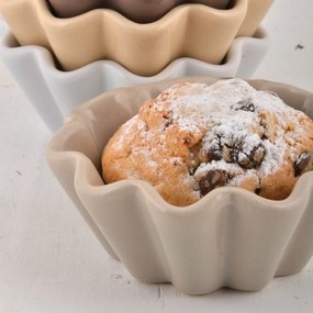 IB LAURSEN Keramická forma na muffiny Mynte Latte, béžová barva, keramika