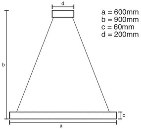 LED Stmívatelný lustr na lanku LED/85W/230V 3000-6500K + dálkové ovládání