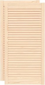 Nábytková dvířka lamelový design 2 ks 99,3 x 49,4 cm borovice 151137