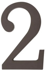 PSG 64.122 - plastová 3D číslice 2, číslo na dům, výška 180 mm, hnědá