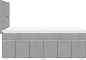 Box spring postel s matrací světle šedá 90x200 cm textil 3291544