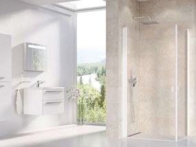Ravak Chrome - Sprchové dveře CRV1-100, 100x195 cm, matná bílá/čiré sklo 1QVA0E01Z1