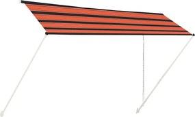 Zatahovací markýza 400 x 150 cm oranžovo-hnědá 145899