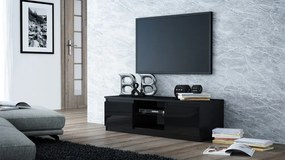 Televizní stolek MALWA 140 černá/černá lesk