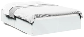 Rám postele bílý 120 x 200 cm kompozitní dřevo