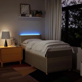 Box spring postel s matrací krémová 100 x 200 cm textil 3289665