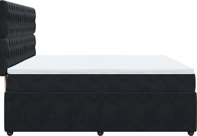 Box spring postel s matrací černá 180x200 cm samet 3294714