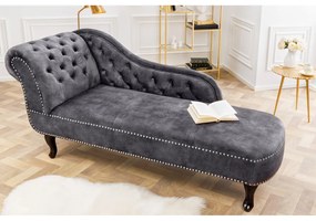 Massive home | Lenoška Chesterfield 170cm šedá samet