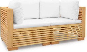 Zahradní rohové pohovky s poduškami 2 ks masivní teak 3100863