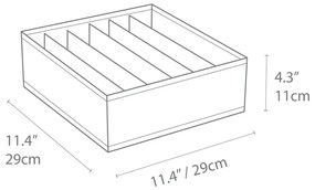 Šedý organizér do zásuvky s přihrádkami Bigso Box of Sweden Drawer, 29 x 11 cm