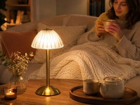 Verk Group Bezdrátová led noční stolní lampy do ložnice s usb-c a 3 barvami světla
