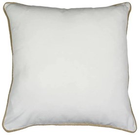 Bílý plátěný polštář s jutovým lemováním Jutei - 45*15*45 cm