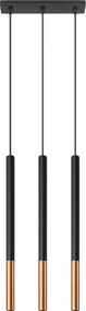 Sollux Lighting Závěsné svítidlo MOZAICA 3L černé/měděné