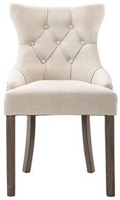 Jídelní židle 2 ks béžové textil - Default Title