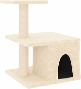 Škrabadlo pro kočky se sisalovými sloupky krémové 48 cm 171786