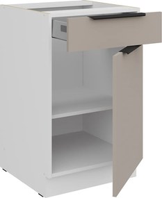 ARIA lb | dolní skříňka 50 D 1F 1S policová se zásuvkou | 50 cm | PREMIUM BOX | bílá/béžová