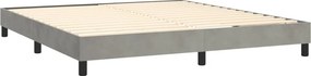 Box spring postel s matrací světle šedá 160x200 cm samet 3141311