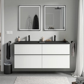 Koupelnová skříňka LAVOA 120 cm s umyvadlem z minerálního odlitku BRUXELLES