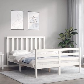 vidaXL Rám postele s čelem 120 x 200 cm masivní dřevo [3193789] Barva: Přírodní