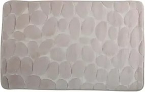 MSV PEBBLES koupelnová předložka 40 x 60 cm béžová / polyester, PU pěn