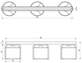 Bodové svítidlo JONKO 3xE27/60W/230V