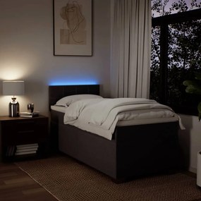 Box spring postel s matrací tmavě hnědá 100 x 200 cm textil 3288102
