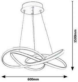 Rabalux 5692 - LED Lustr na lanku AMBROSIO LED/40W/230V hnědá