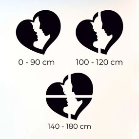 Dřevěný obraz Láska - romantická silueta v srdci I SENTOP PR0436