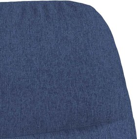Houpací křeslo se stoličkou modré textil 3097405