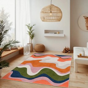 Oranžový pratelný koberec 120x180 cm Squiggly Orange – Mila Home