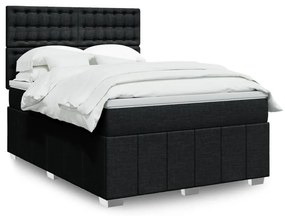 Box spring postel s matrací černá 160x200 cm textil 3291735